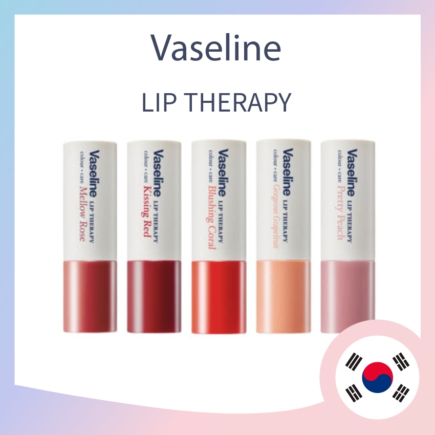 [ VASELINE ] Color Lip Balm - Lip Therapy 5 Colors | Shopee Malaysia