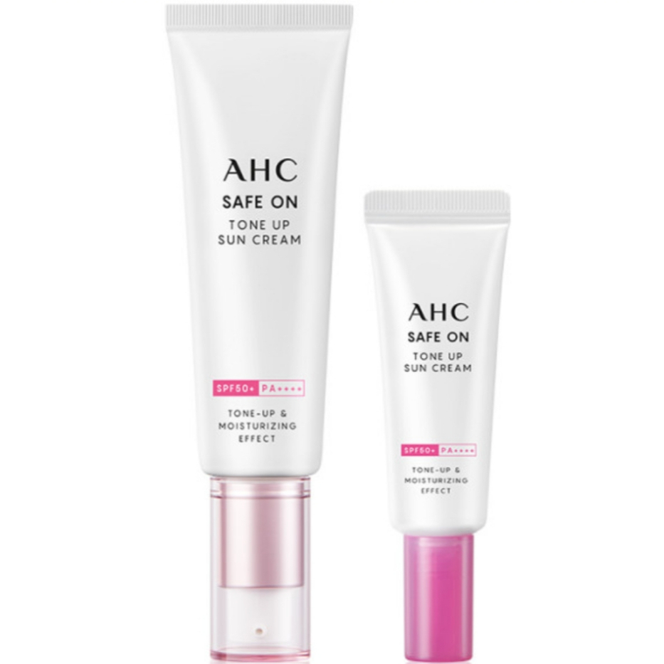 AHC Safe On Tone-Up Sun Cream SPF50+/PA++++ – 50ml + 20ml | Shopee Malaysia