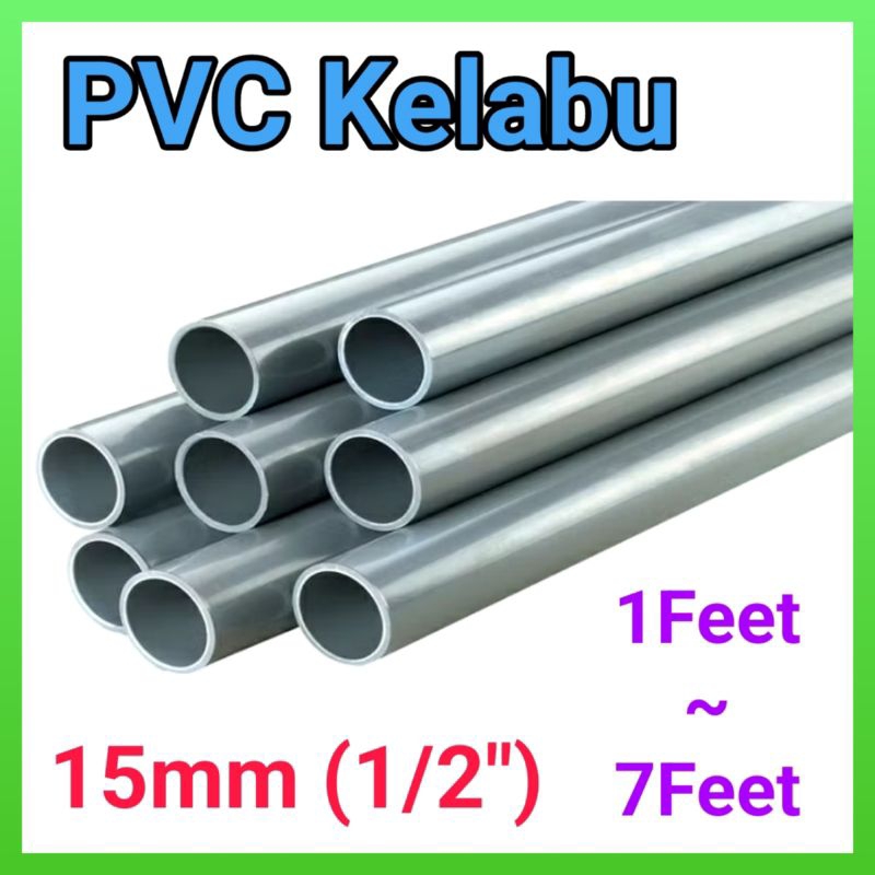 Pvc Water Pipe 15mm(1/2 inci)Class O/Class 7 (1-7kaki) | Shopee Malaysia