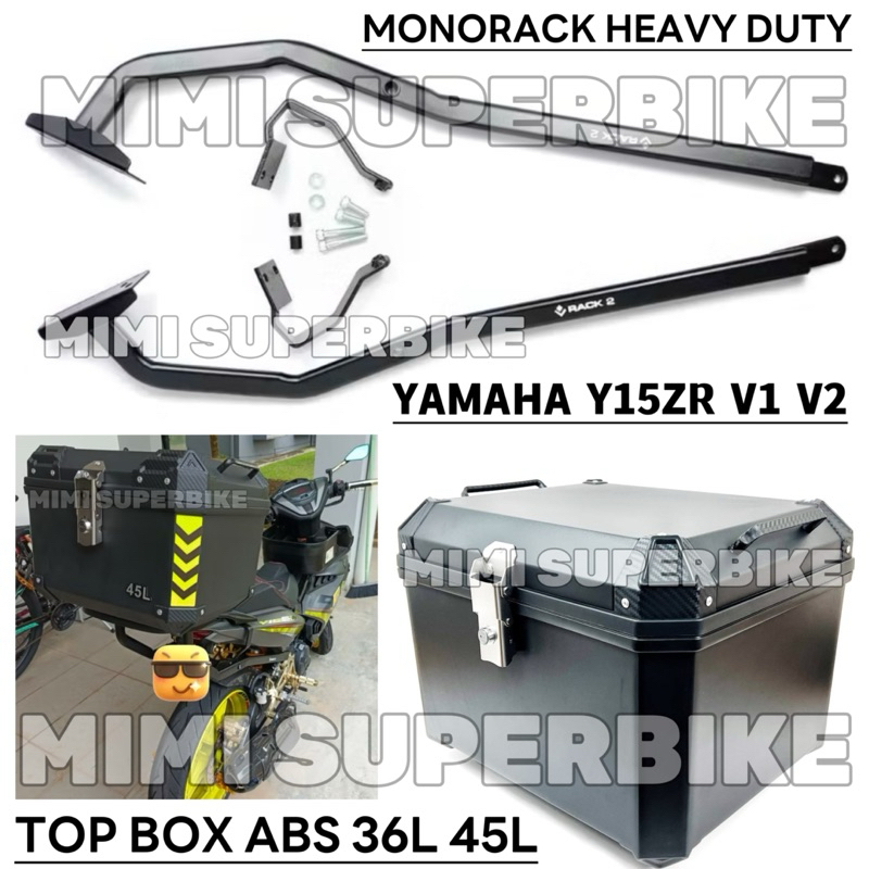 (BUATAN MALAYSIA) YAMAHA Y15ZR Y15 V1 V2 MONORACK HEAVY DUTY & TOP BOX ...