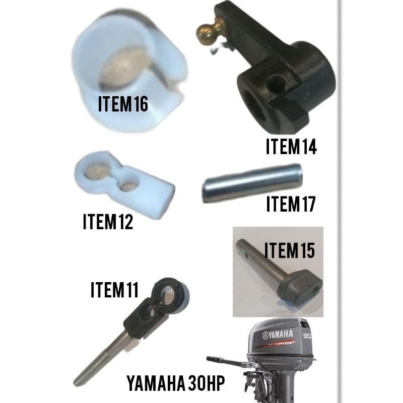 YAMAHA OBM 30HP/20HP 656-42153 Shaft thorttle Control+Bush+Connector ...