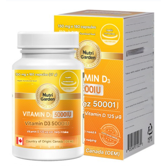 Nutri Garden Vitamin D3 5000IU, 180 Tablets, 1 Count | Shopee Malaysia