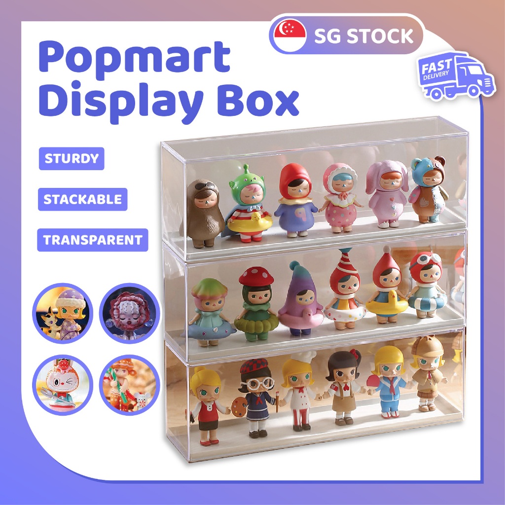 Display Cabinet Transparent Box Stackable Popmart Blind Storage ...