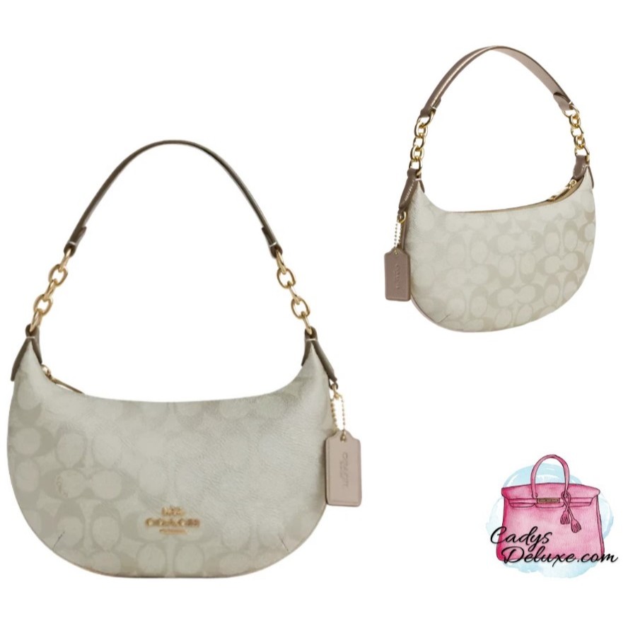 (CHAT BEFORE PURCHASE)BN COACH MINI PAYTON BAG IN SIGNATURE CANVAS IN CHAMPAGNE MULTI CX607 ...