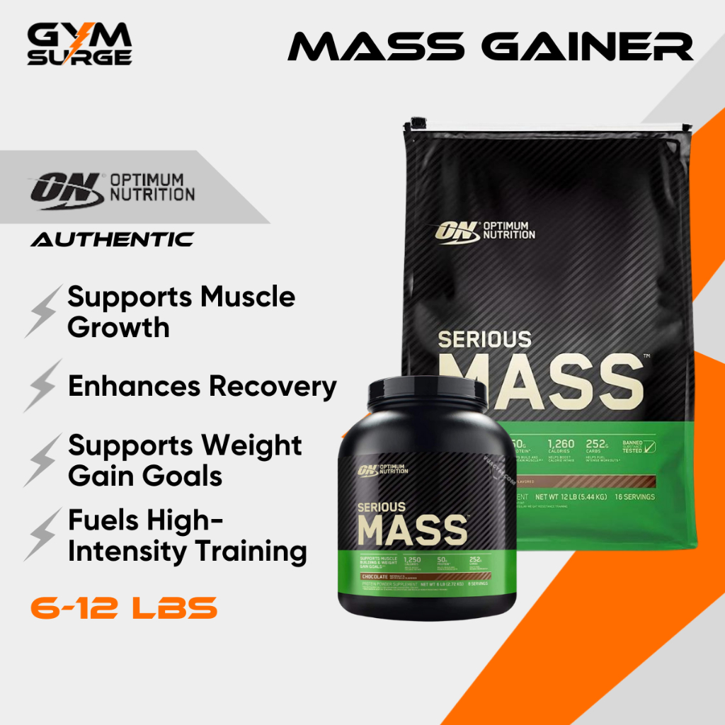Optimum Nutrition Serious Mass Gainer, 6-12lbs, 1250 kcal | Shopee Malaysia