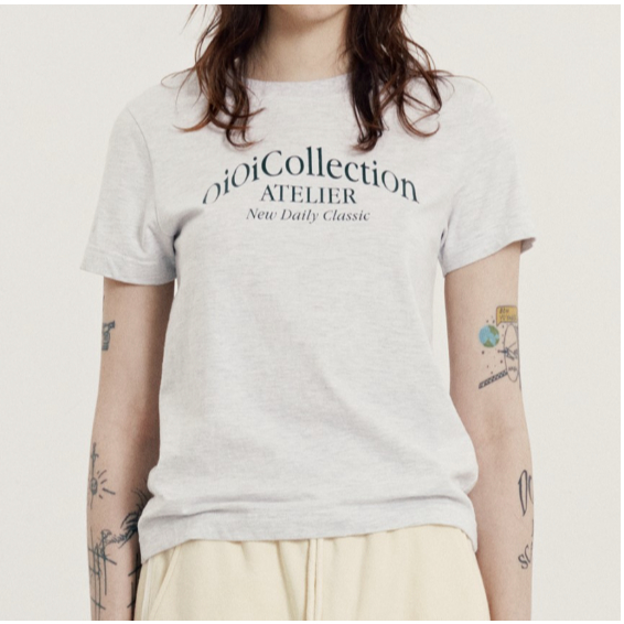OIOI Collection Atelier Standard Fit T-shirt(Light Grey) | Shopee Malaysia