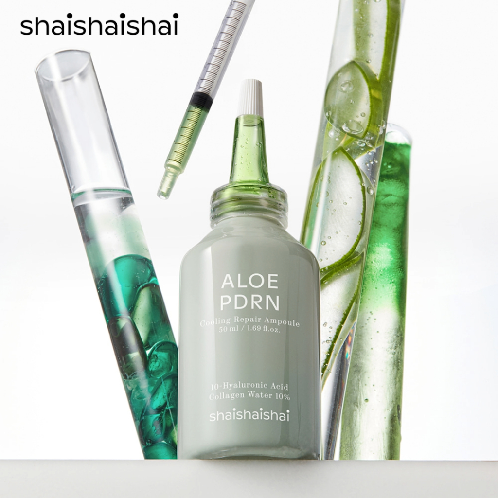 SHAISHAISHAI Aloe PDRN Cooling Repair Ampoule Hydrating Vegan Collagen ...