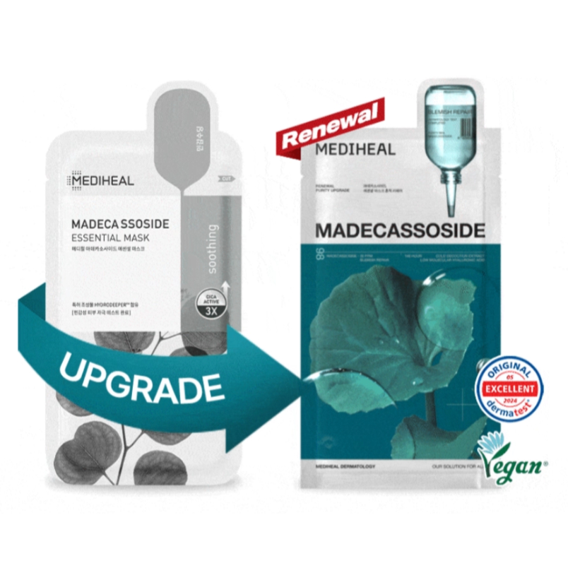 Mediheal Madecassoside Essential Mask Blemish Repair 10 Sheets + 1 ...