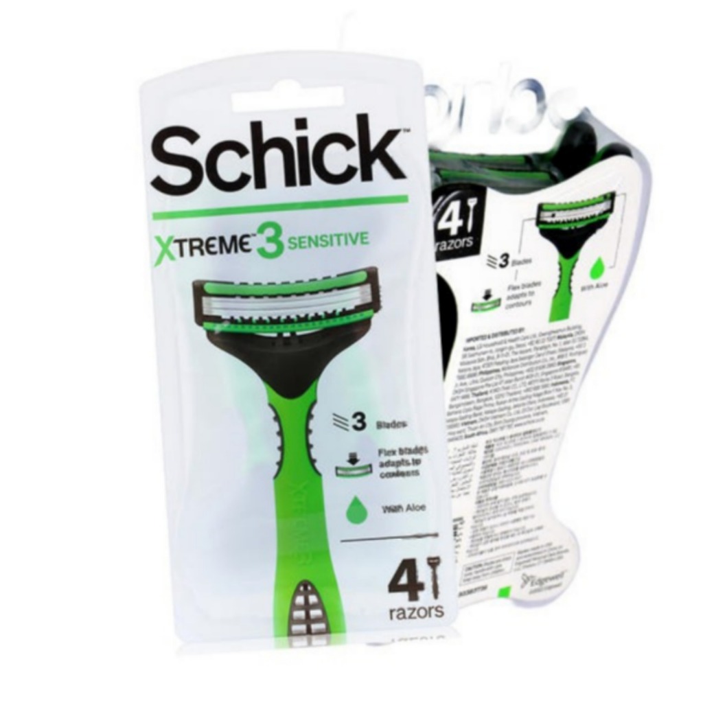 SCHICK Xtreme 3 Sensitive Disposable Razor Extreme Curved Triple blade ...