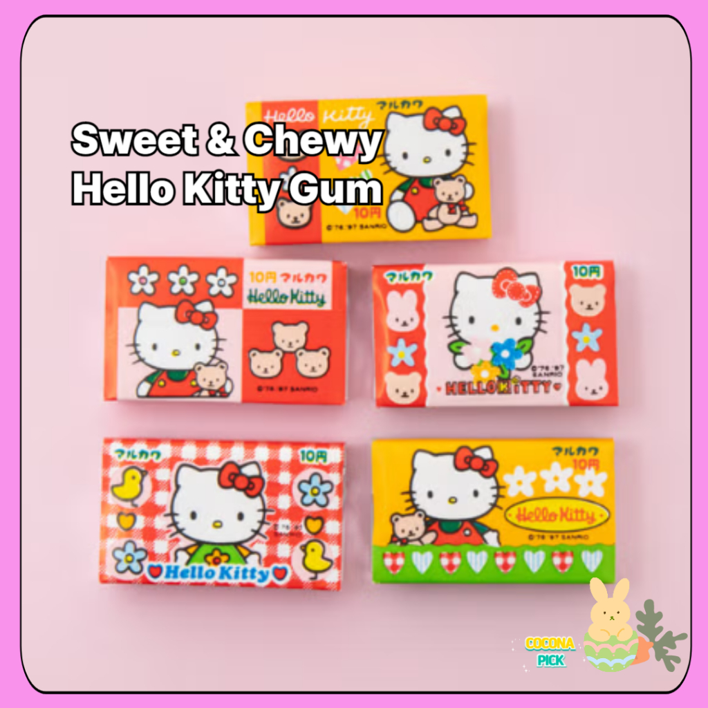 [Hello Kitty] Sweet & Chewy Hello Kitty Gum 27.5g (5 pieces per pack ...