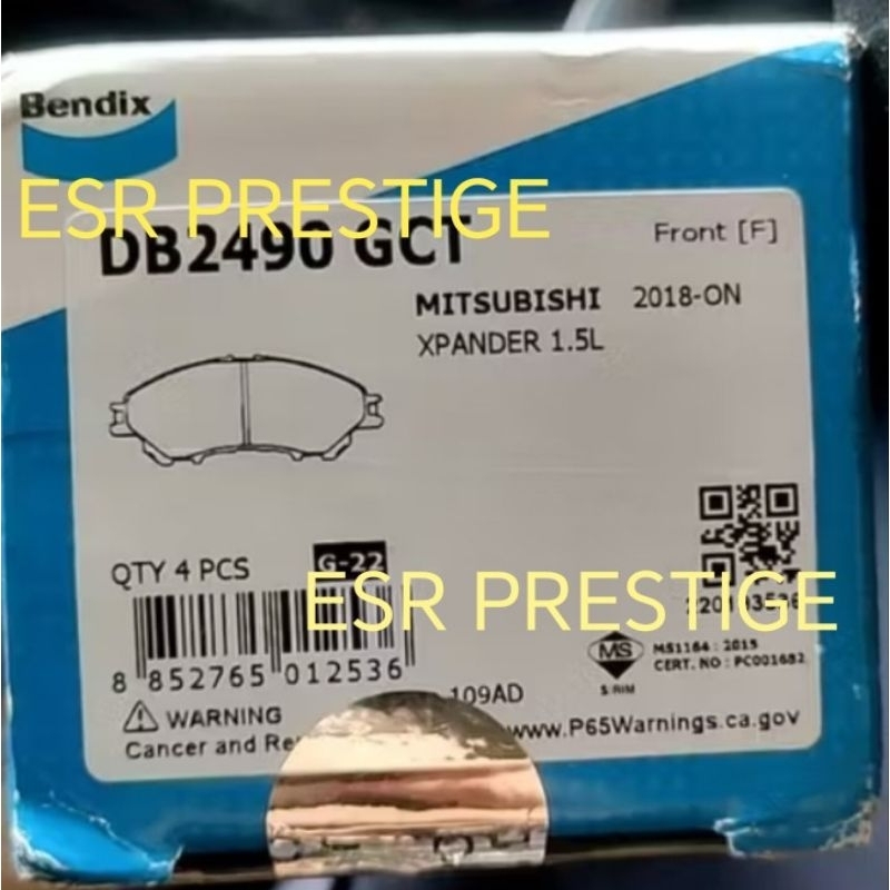 Mitsubishi Xpander 1.5 brake pad front Bendix General CT | Shopee Malaysia