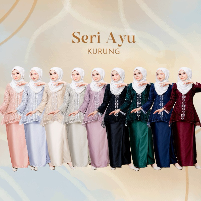 RAYA 2025 COLLECTION Rayyan Haya’ Seri Ayu Kurung Beaded Lace Full ...