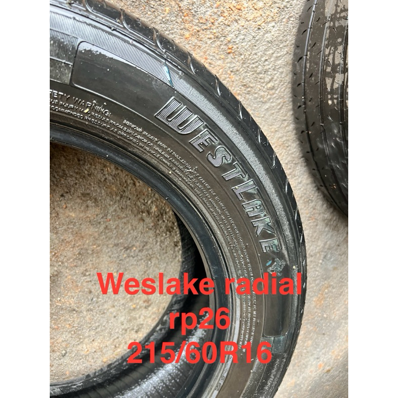 Tayar westlake radial rp26 215/60R16 original used drift tyre 1piece ...
