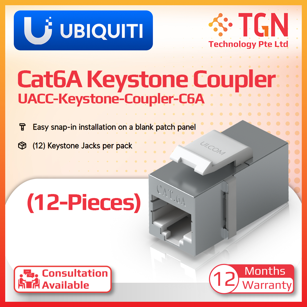 Ubiquiti Cat6A Keystone Coupler, 12 pcs in 1 Pack UACC-Keystone-Coupler ...