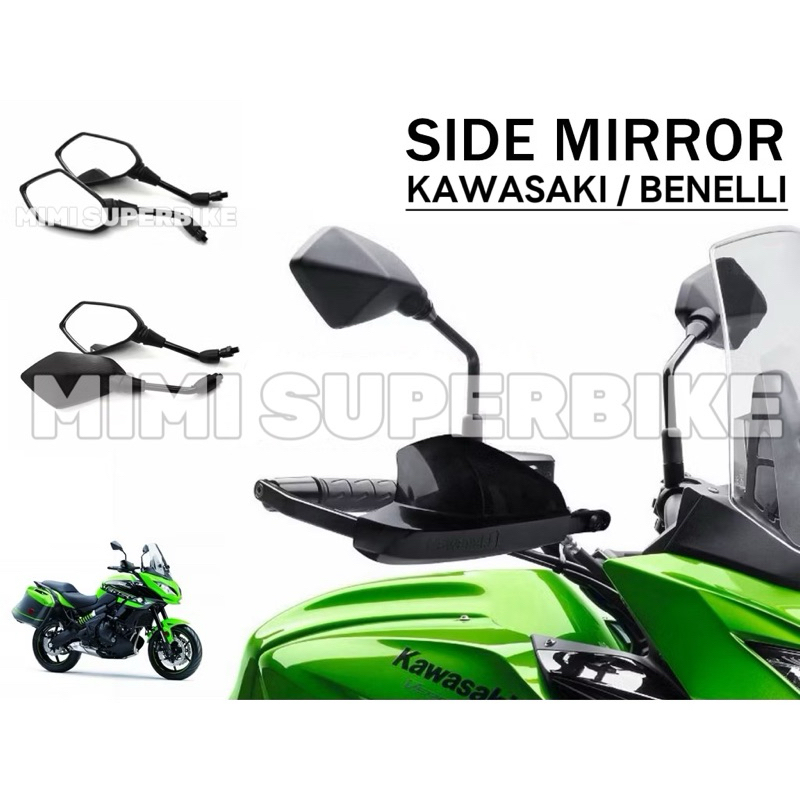 1SET SIDE MIRROR 10MM KAWASAKI Z250 Z650 Z800 Z900 Z1000 ER6N ER6 ...