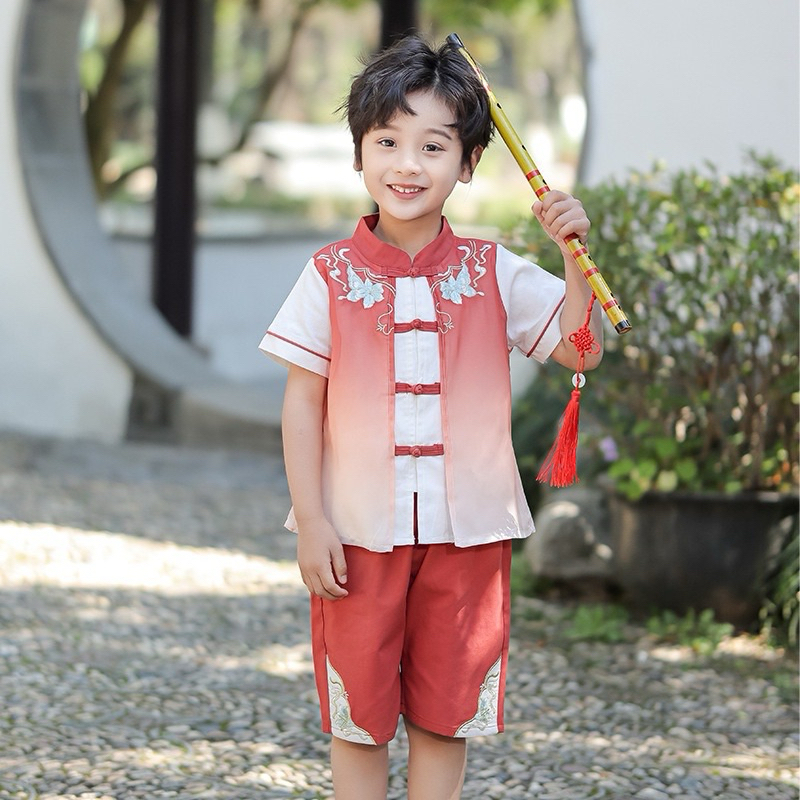 Boy Han Fu Red Chinese New Year CNY | Shopee Malaysia