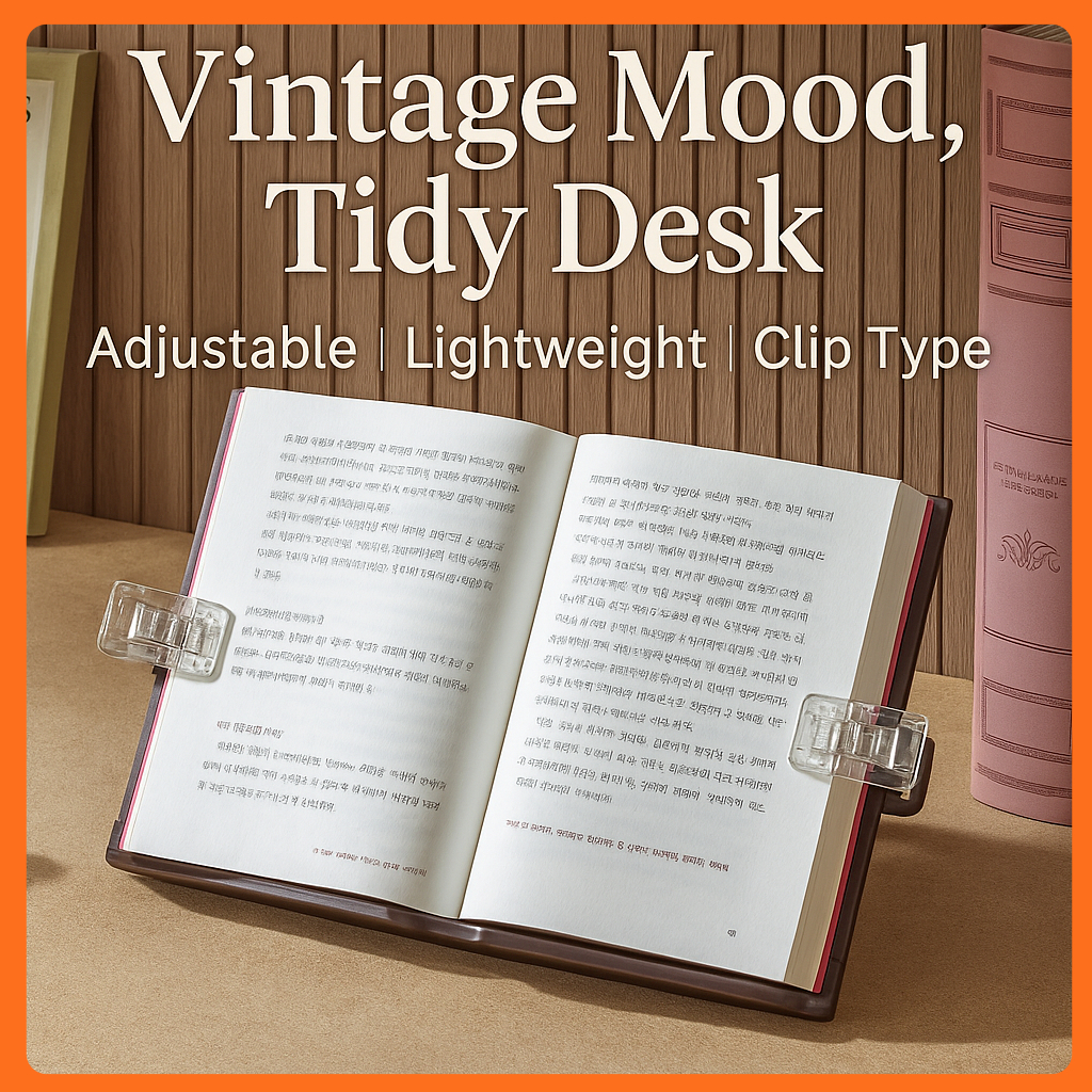 [Daiso Korea] Vintage Clip Book Stand – Adjustable Angle | Shopee Malaysia