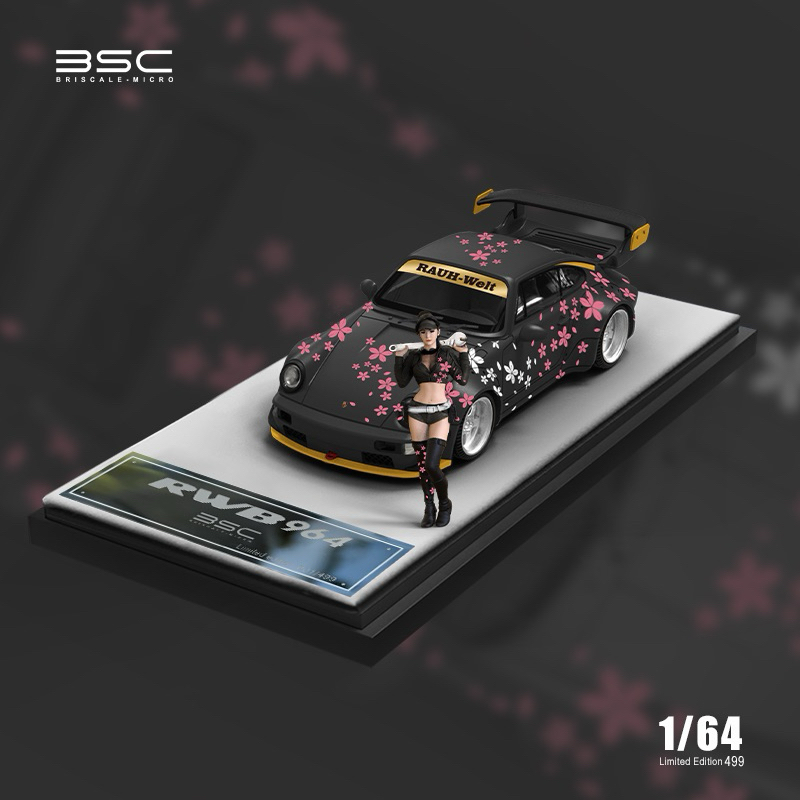 BSC 1/64 Porsche RWB964 - Sakura W/ Figure (Matt Black) | Shopee Malaysia