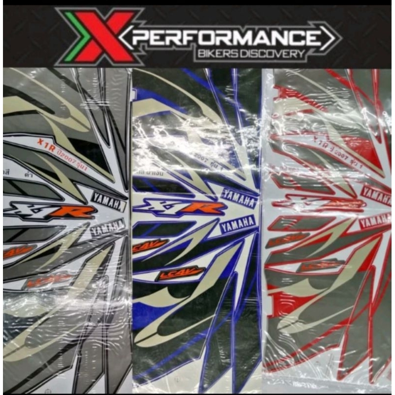 (LIMITED EDITION) YAMAHA X1R BODY STICKER CUSTOM (BLACK/RED/BLUE ...
