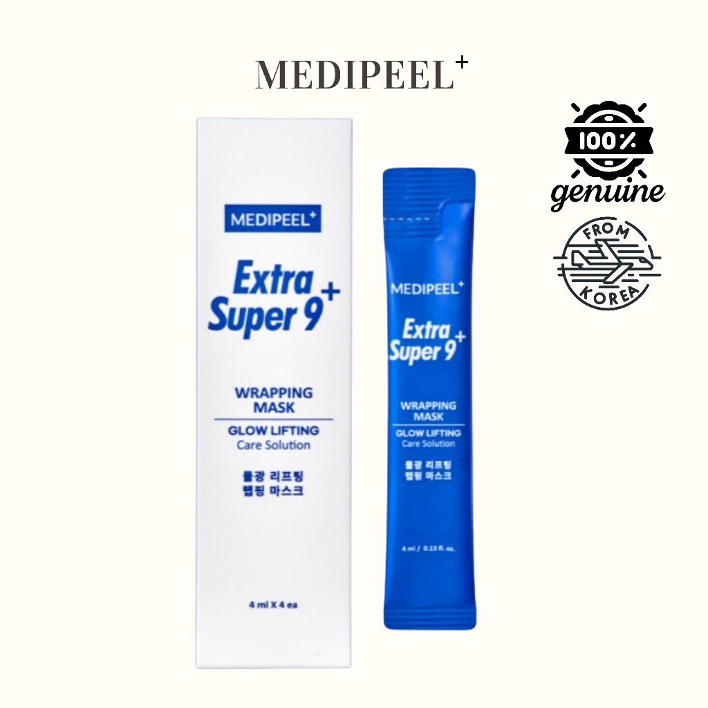 MEDIPEEL Extra Super 9 Plus Glow Lifting Wrapping Mask (4ml*4ea) korea ...
