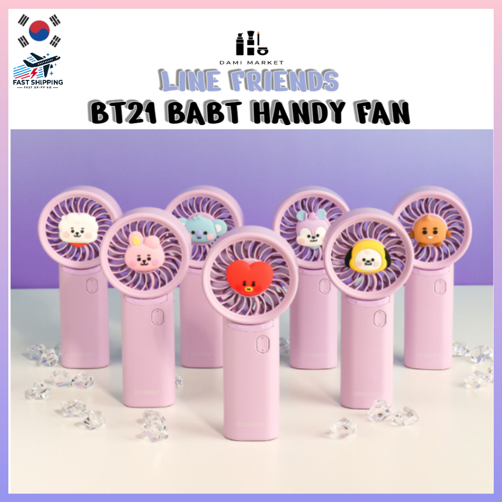 [BT21 BABY] Handy Fan – Portable Mini Fan (4-Speed, USB-C Charging ...