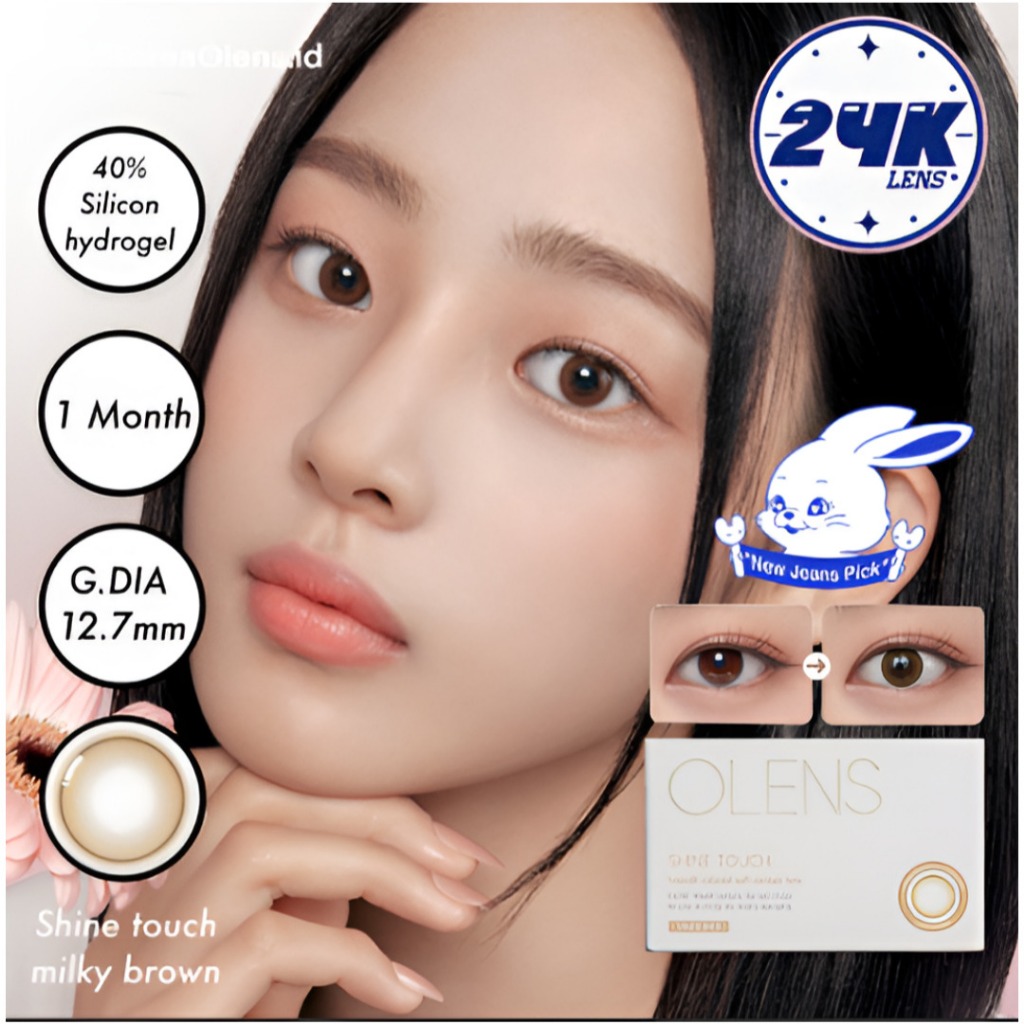 OLENS SHINE TOUCH MILKY BROWN Month – 1 Color | Monthly MILKY BROWN Colored Contact Lenses K ...