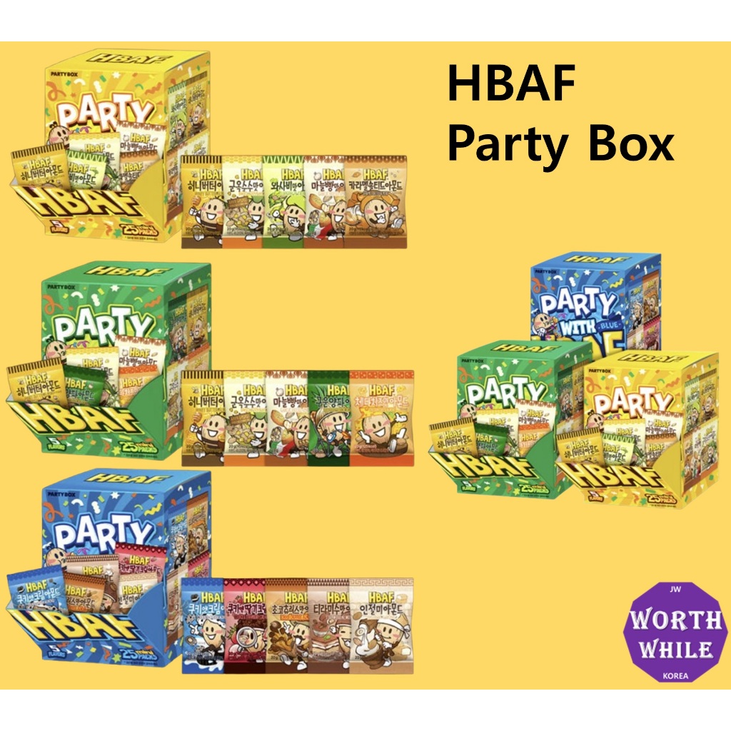New HBAF, Party Box /Lowest Price /20g, hbaf Mini Honey Butter Almond /Korean Seasoned Almond ...