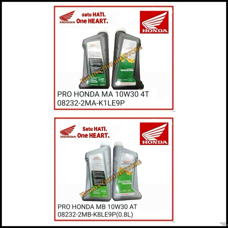Engine Oil Minyak Enjin 4T Pro Honda MA / MB 10W30 100% Honda Genuine ...