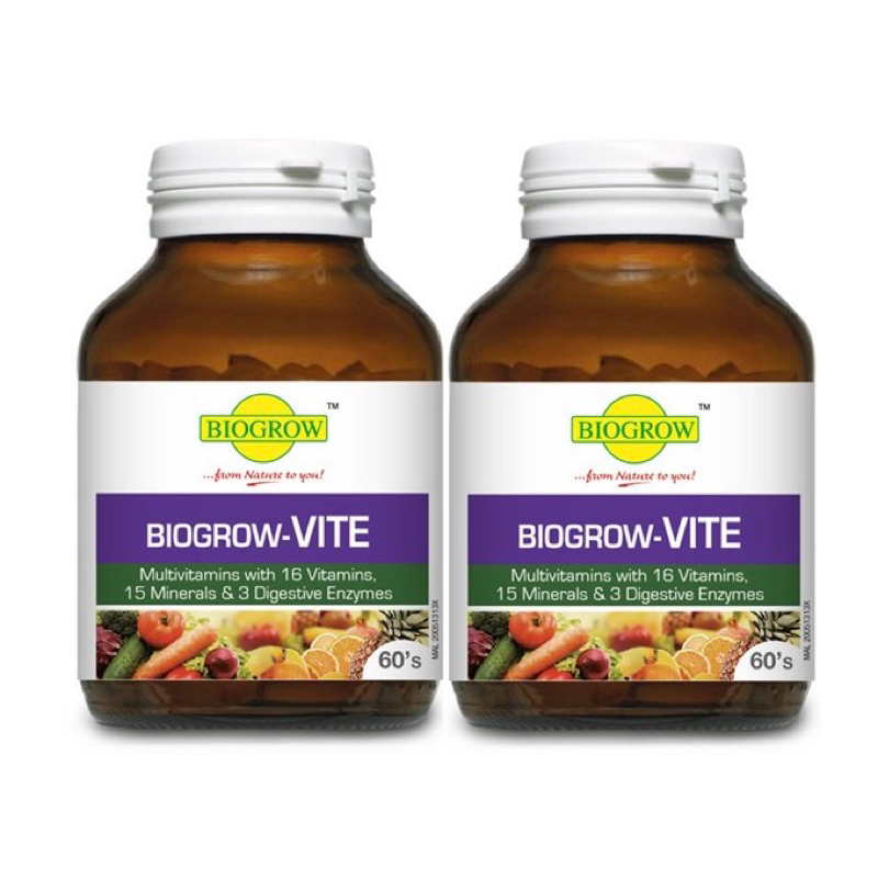 Biogrow Bio-Vite (2 x 60 Tablets) | Shopee Malaysia