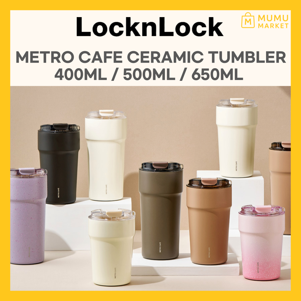 [From Korea] LocknLock Metro Cafe Ceramic Tumbler – 400ml / 500ml ...