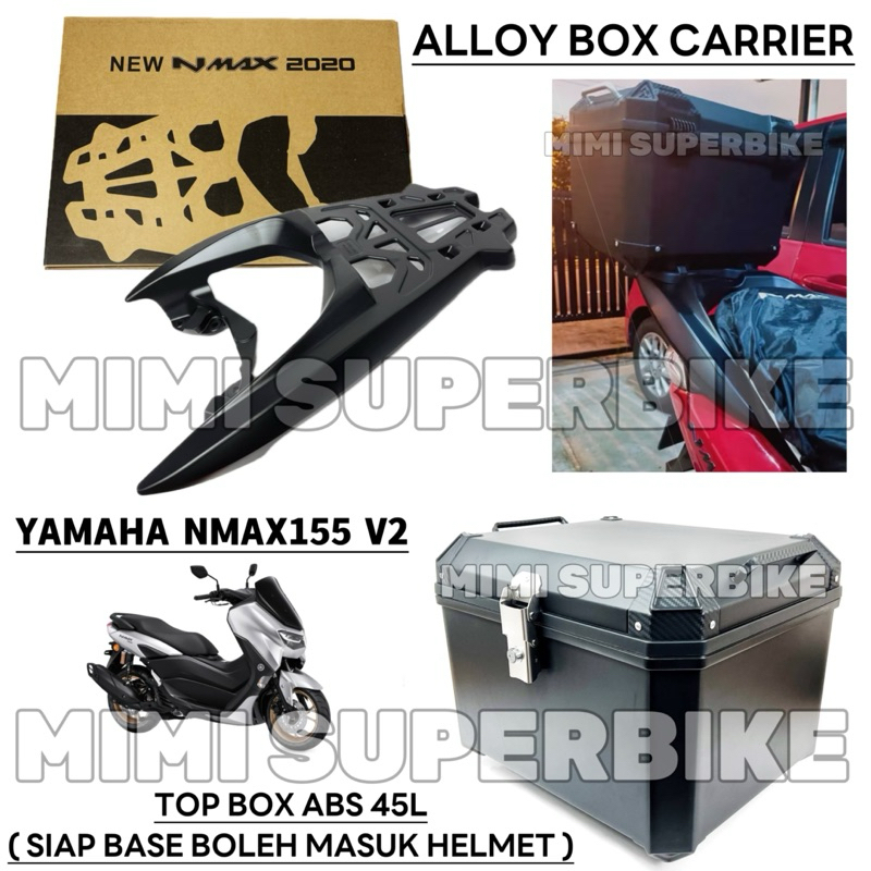 YAMAHA NMAX155 V2 NMAX NEW 2020-2025 TOP BOX ABS 45L & ALLOY BOX ...
