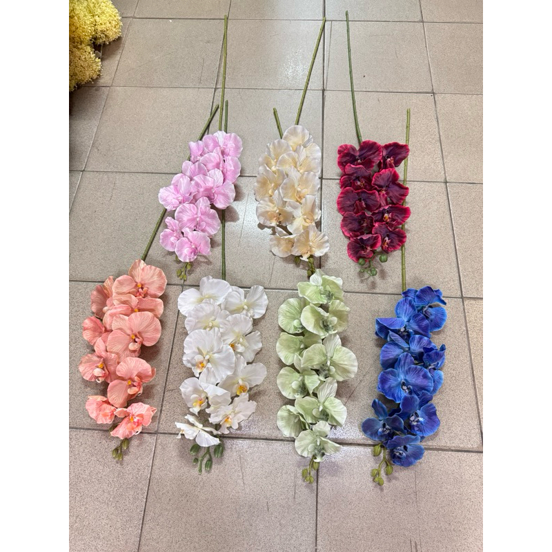 🇲🇾Artificial Orkid Flower x 9Flower Material Kain | Shopee Malaysia