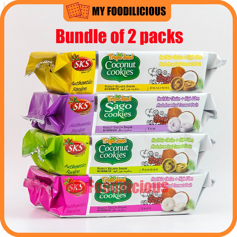 SKS Tropicland Traditional Coconut Cookies 椰子饼 Biskut Kelapa Bakar/ Sago Cookies 西谷饼 Biskut ...