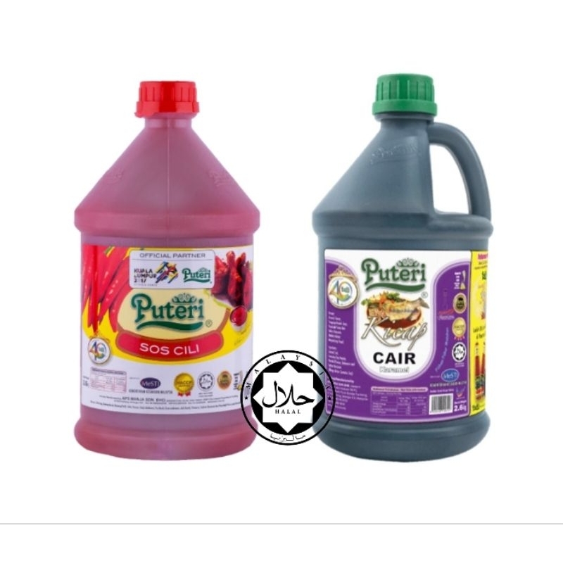PUTERI Halal Kicap Cair | Sos Cili 2.4kg | Shopee Malaysia