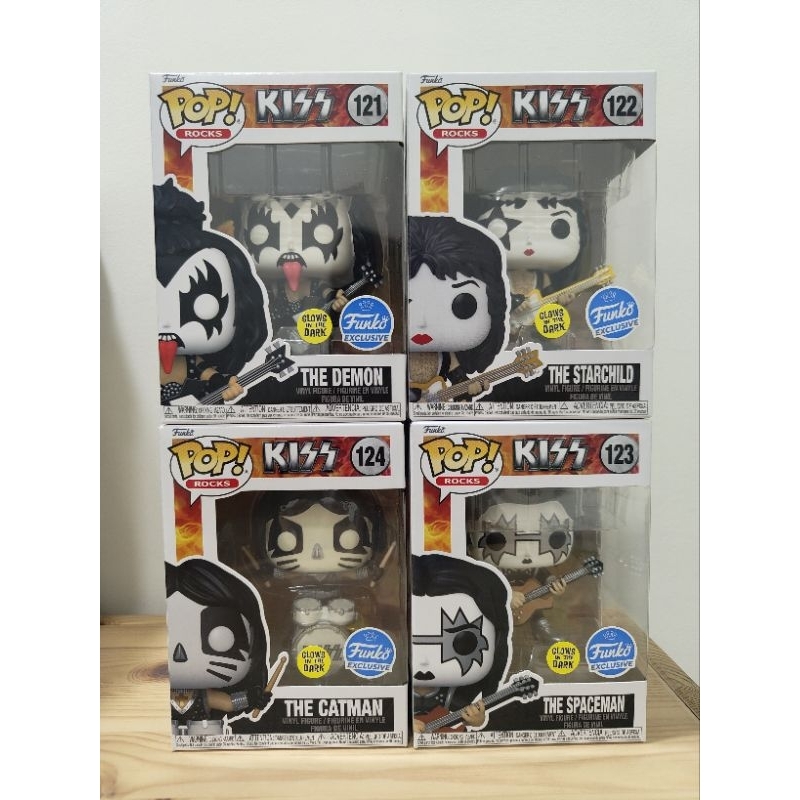Funko Pop! Rocks: KISS - Spaceman, The Starchild, The Demon, The Catman ...
