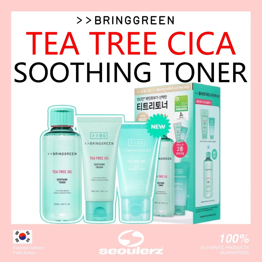 [Bring Green] Soothing Toner 500ml + cream 20ml + foam 20ml | Shopee ...