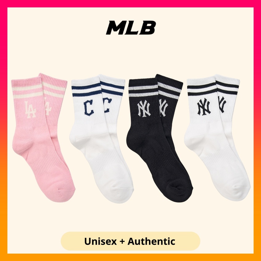 MLB Big Logo Stripe Socks (2025New) | Shopee Malaysia