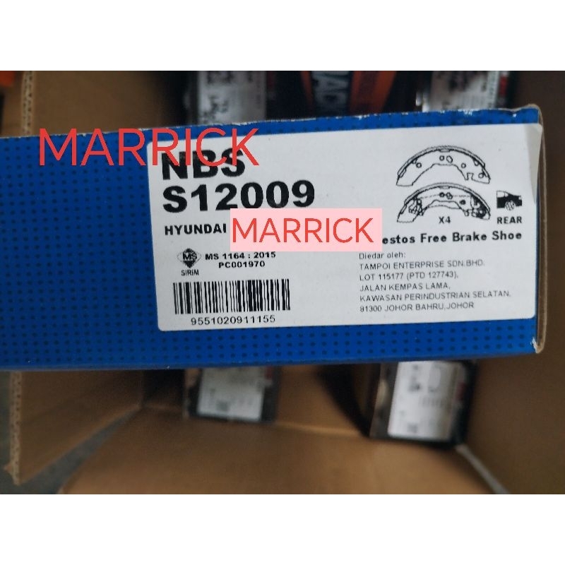 Hyundai Getz 1.3 rear brake shoe NBS | Shopee Malaysia