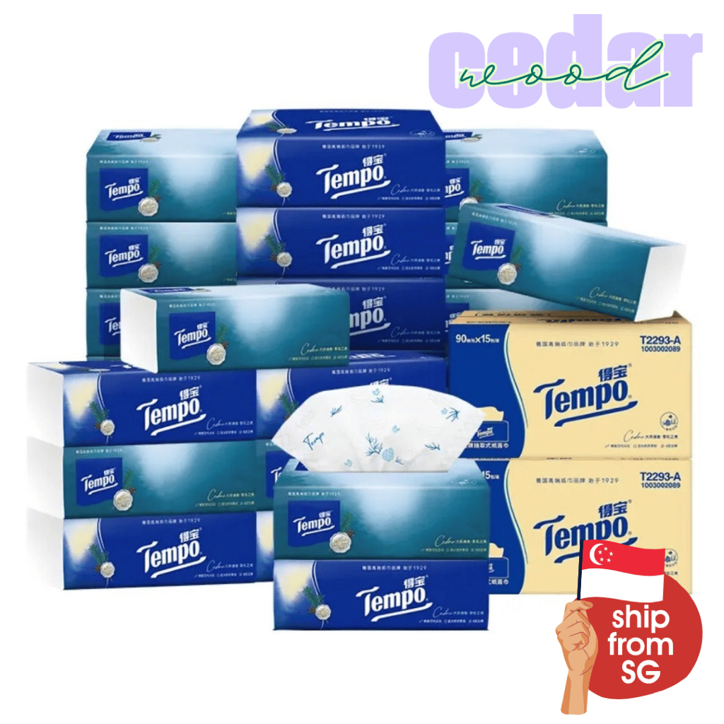 Tempo Cedar Wood Scent Facial Tissue (Carton Size) | Shopee Malaysia