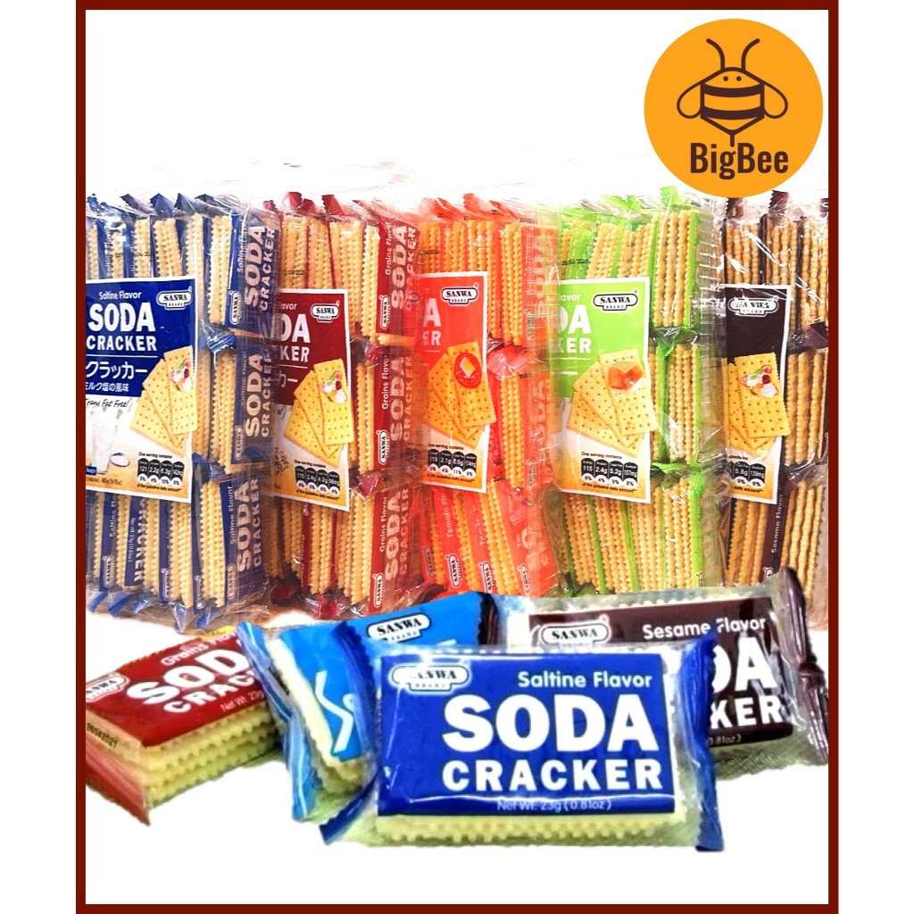 Sanwa Soda Cracker - 480g (21pkts) Saltine / Sesame / Grains / Seaweed ...