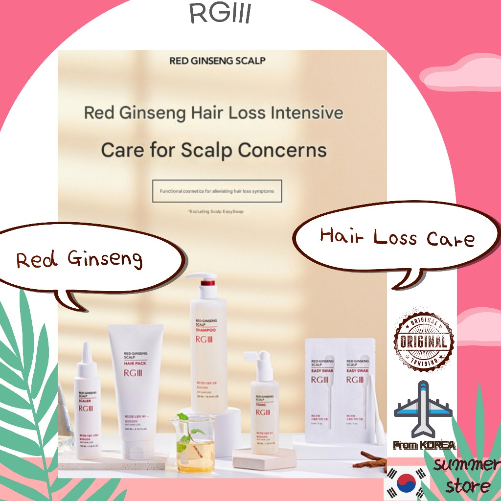 RGIII RG3 Red Ginseng Scalp Hair Loss Collection(Shampoo,Hair Pack,Hair ...