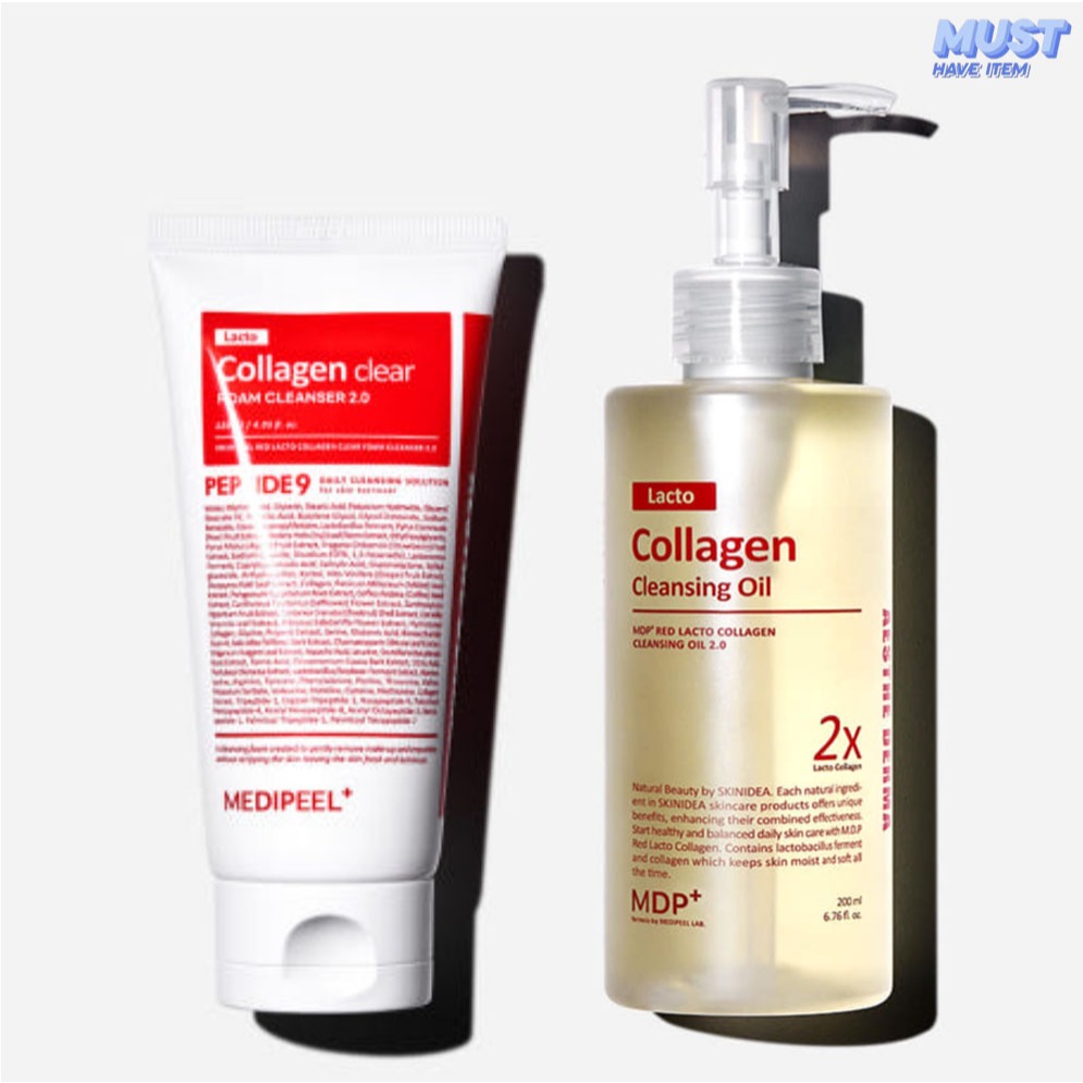 RED LACTO Collagen Cleansing Foam 2.0 120ml, Cleansing Oil 2.0 200ml | Shopee Malaysia
