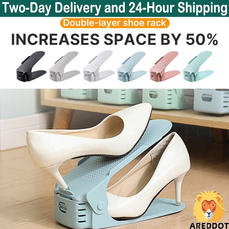 Double-Layer Shoe Rack Shoe Storage Cabinet Adjustable Shoe Stacker ...
