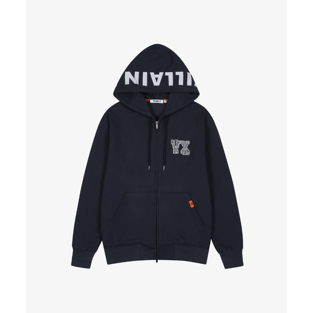 Villain x World Logo Overfit Hoodie Zip-up Charcoal, MADE IN KOREA ...