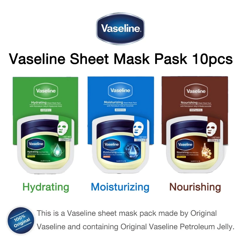 [Vaseline] Mask Pack 9 packs +1 for free ( random ) Moisturizing ...