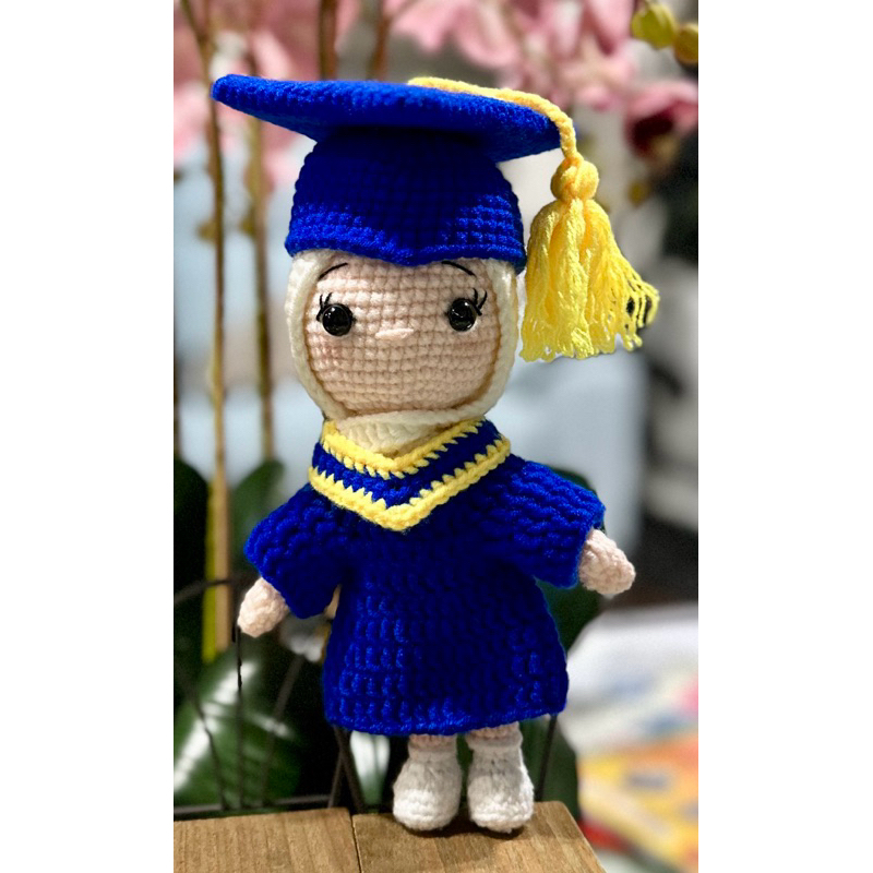 Pre order Handmade Cute Crochet Graduation Doll Plushies Birthday Gift ...