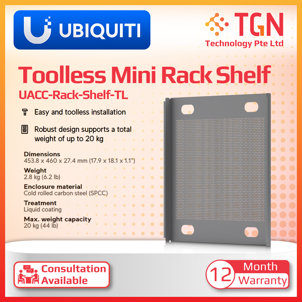 Ubiquiti Toolless Mini Rack Shelf UACC-Rack-Shelf-TL | Shopee Malaysia