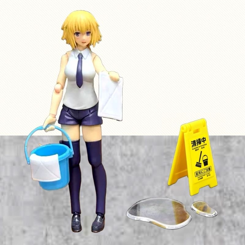 Miniature caution sign 1/12 / Miniature bucket 1/12 (Daiso product ...