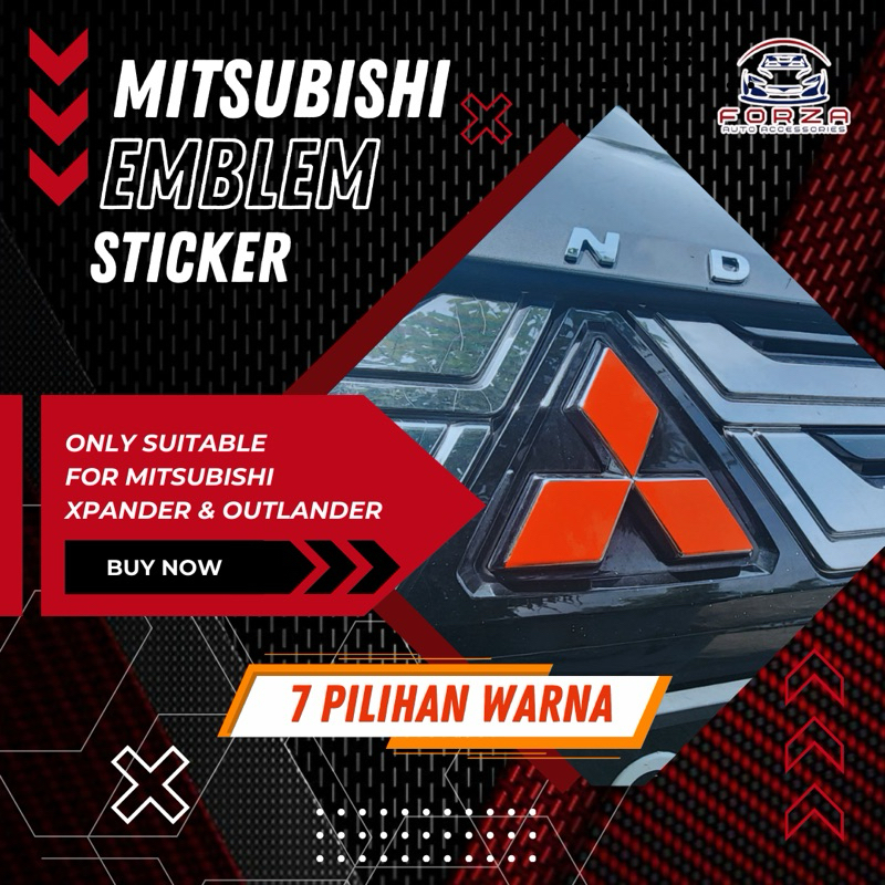 Mitsubishi XPANDER/OUTLANDER (3PCS) Emblem/Logo Sticker aksesori ...