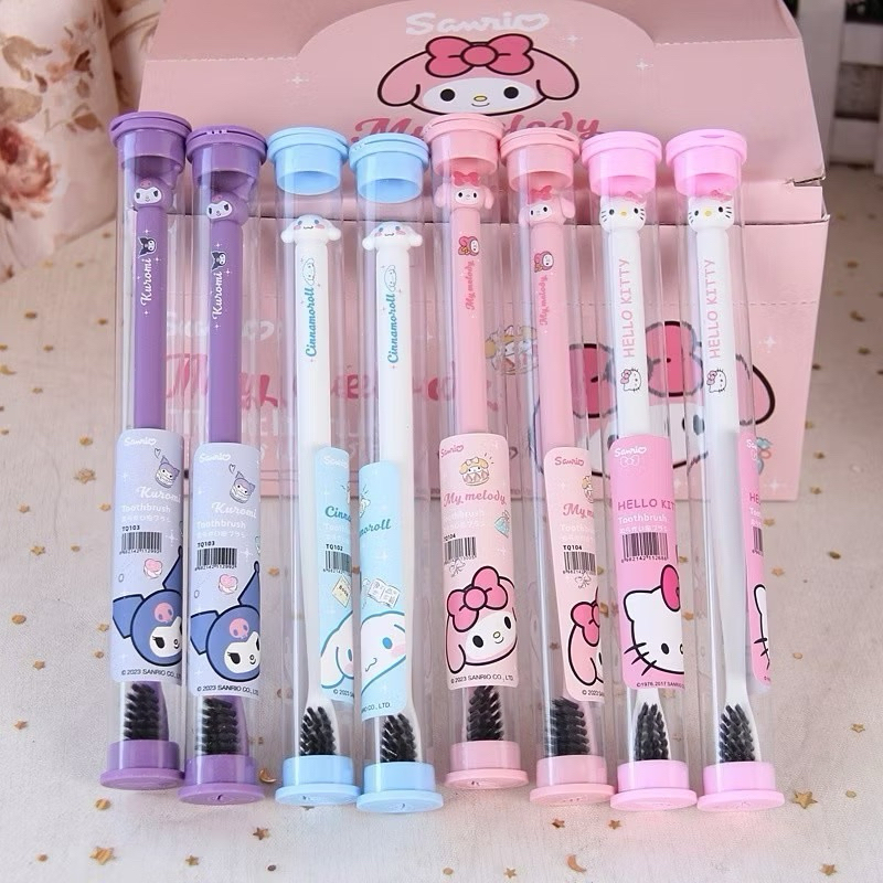 Sanrio Kuromi Cartoon Soft Toothbrush Hello Kitty Kuromi Melody ...
